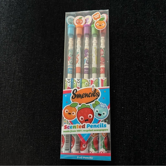 Smencils | Toys | Smencils 5 Pack Scented 2 Pencils With Eraser On Top ...